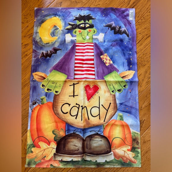 Toland | Other | Rare Vintage Toland Flag Halloween I Love Candy ...